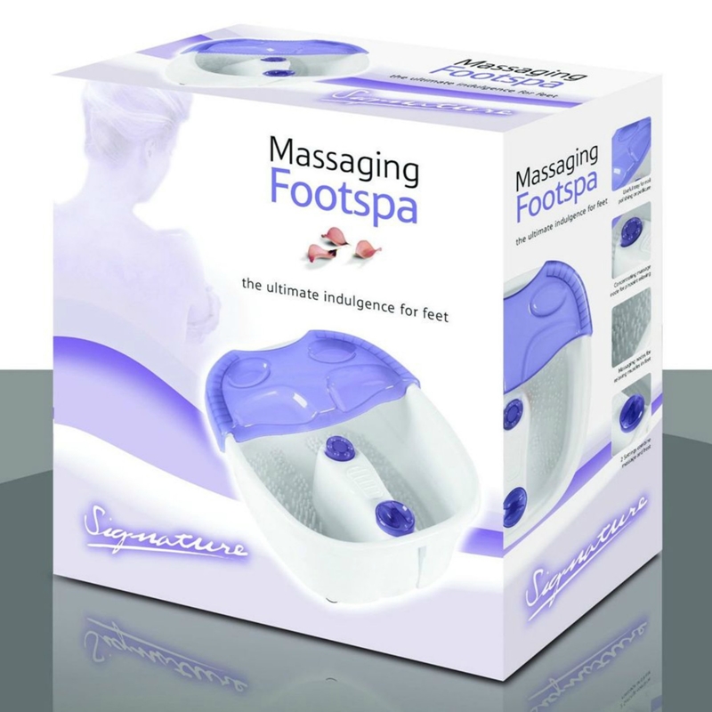 Signature SFS01 Massaging Foot Spa - White - Kettle and Toaster Man