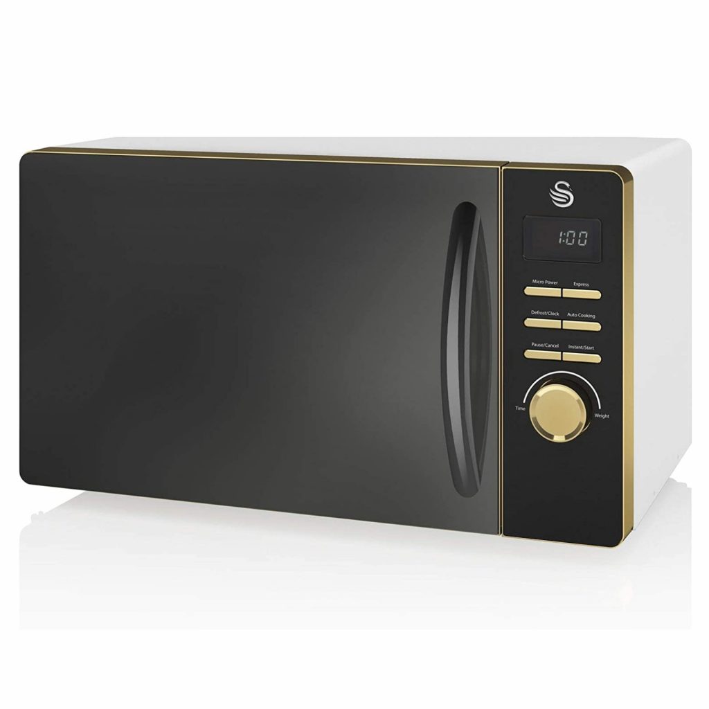 Swan Gatsby White and Gold 800W Digital Microwave, 23 Litre, - Kettle ...