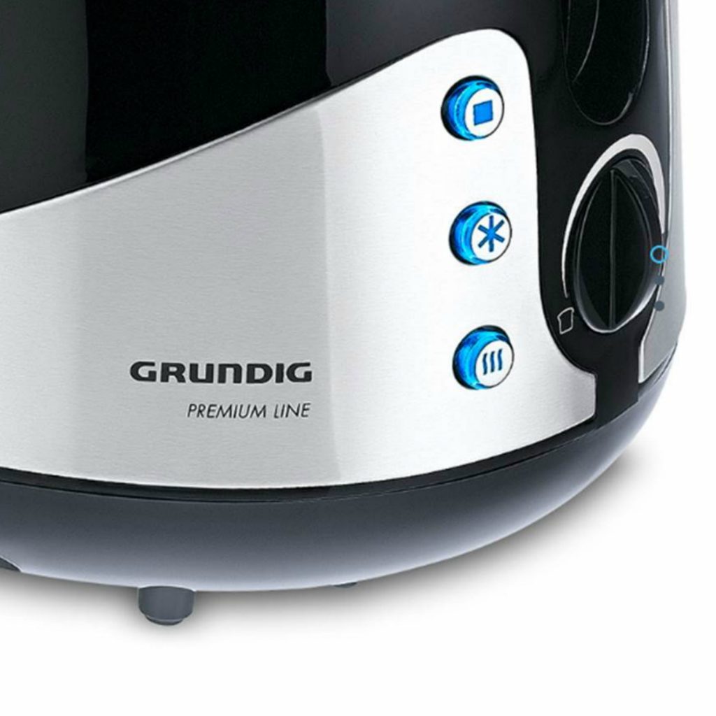 Grundig TA5040 Premium 2 Slice Toaster - Black / Stainless Steel ...