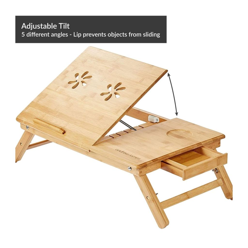 Andrew James AJ001412 Wooden Lap Tray With Legs - Kettle and Toaster Man