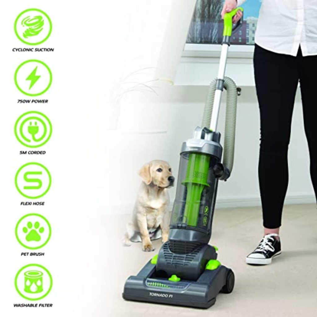 Daewoo FLR00049 Tornado F1 Upright Vacuum Cleaner Green/Grey - Kettle ...