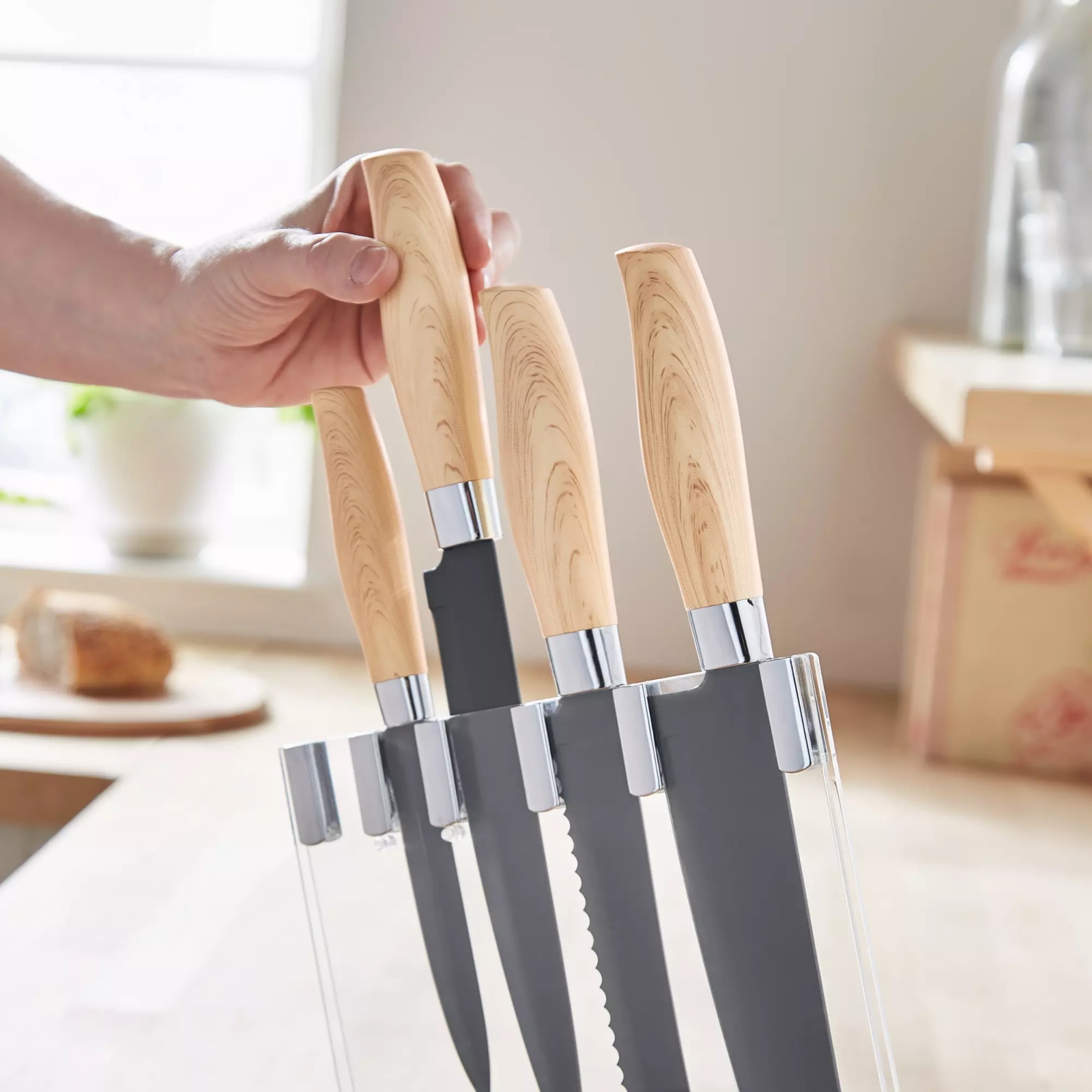 Tower T851012G Scandi 5 Piece Knife Set Grey - Kettle and Toaster Man