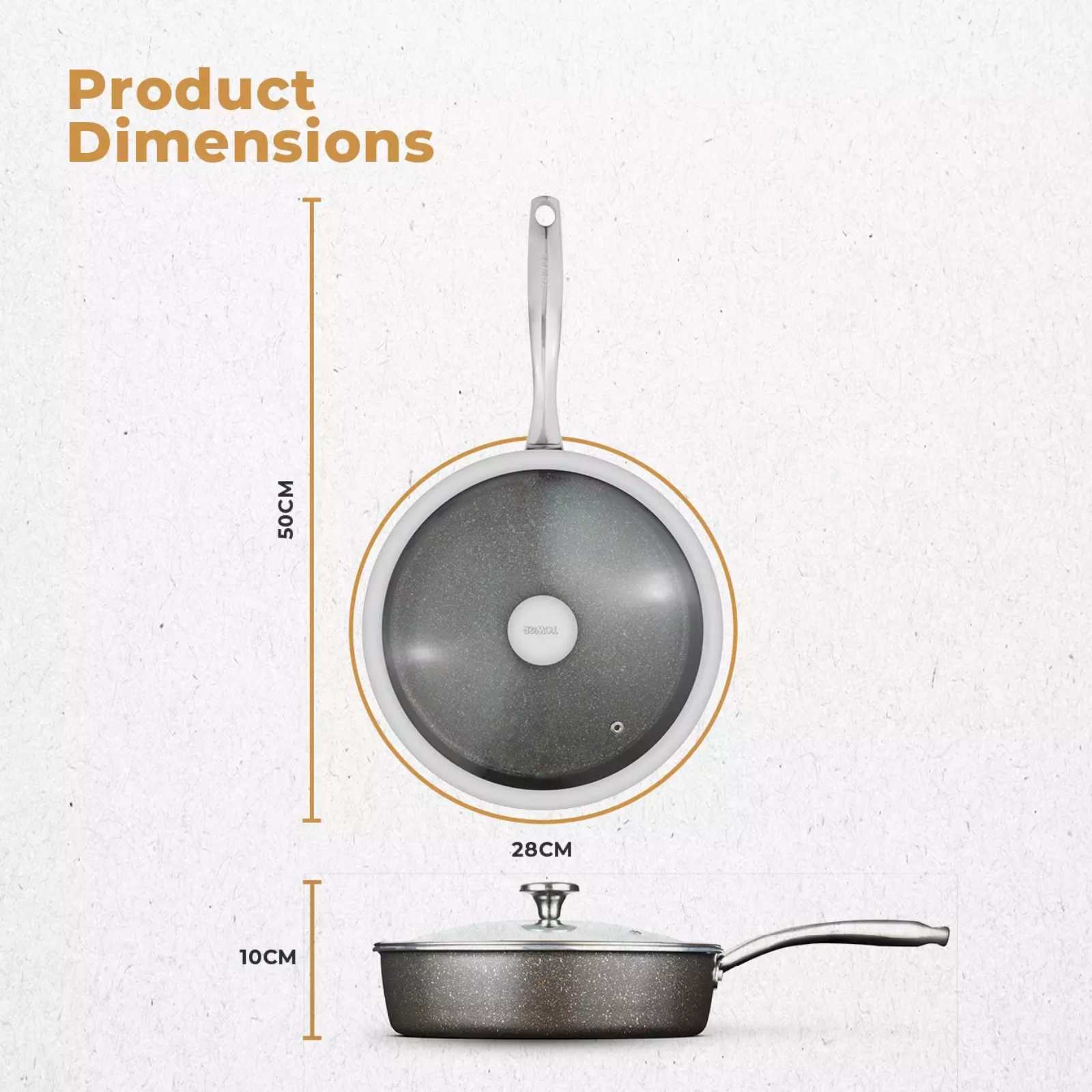 Tower T900205 28cm Multi-Pan with Lid - Kettle and Toaster Man